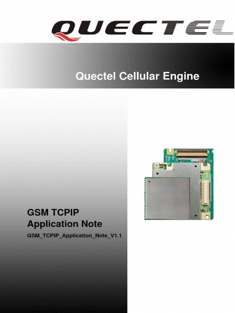 Quectel Cellular Engine: GSM Tcpip Application Note | PDF | Transmission Control Protocol ...