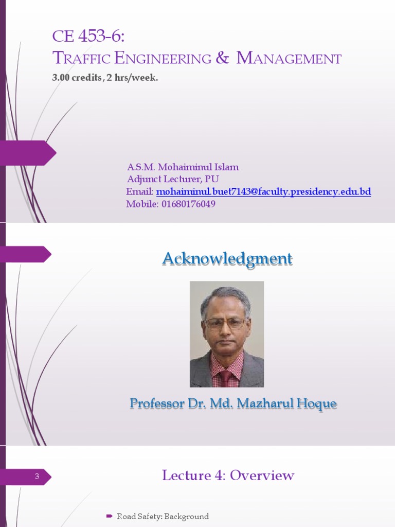 Traffic Engineering Lecture 4 | PDF | Traffic Collision | Road Traffic ...