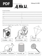 JKL Phonics Worksheet | PDF