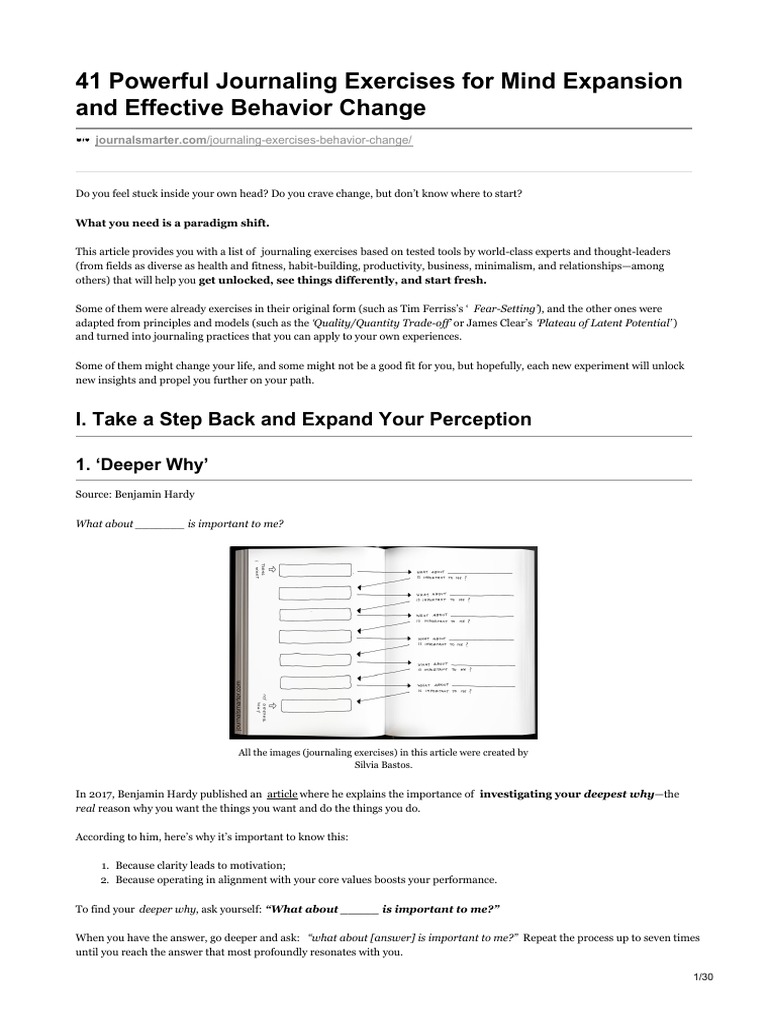 Journaling for Personal Growth | PDF | Habits | Self Control