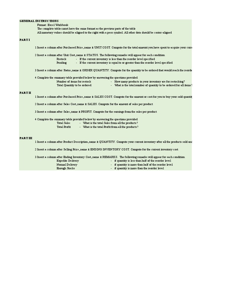 Summative 04 | PDF | Inventory | Business Economics