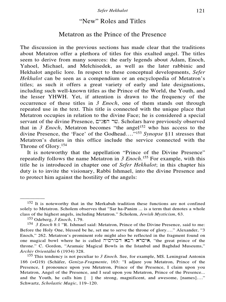 Metatron As The Prince of The Presence (A Orlov) | PDF | Angel ...