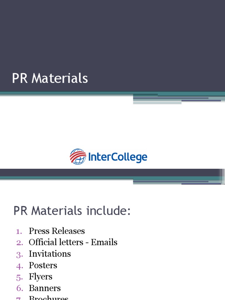 PR Materials | PDF | News | Press Release