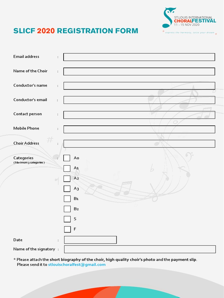 Choir Festival Registration Form | PDF