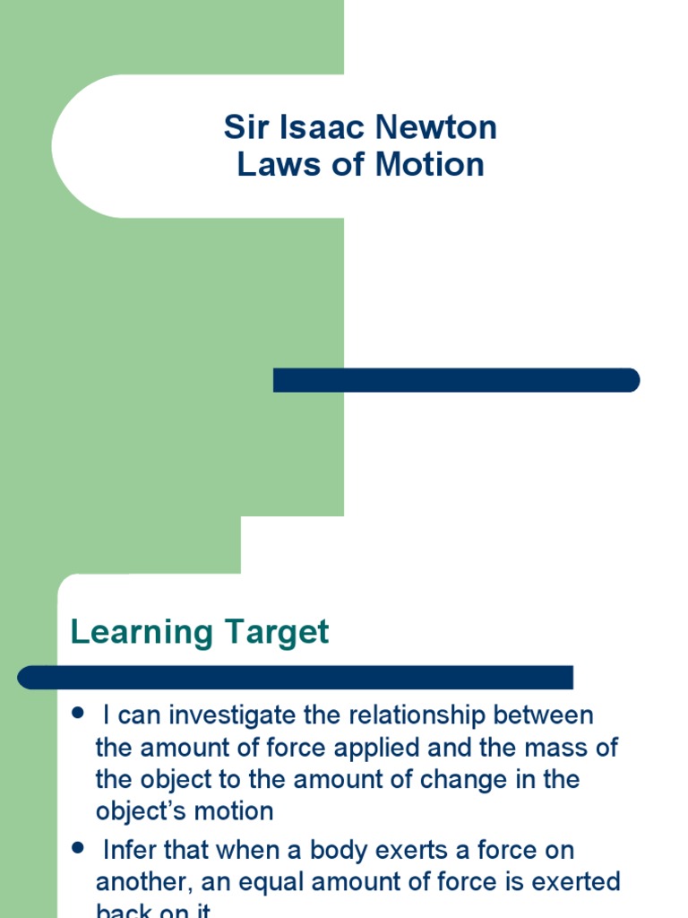 Laws of Motion | PDF | Newton's Laws Of Motion | Force