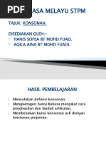 Konsonan Asli Dan Konsonan Pinjaman Dalam B Melayu | PDF