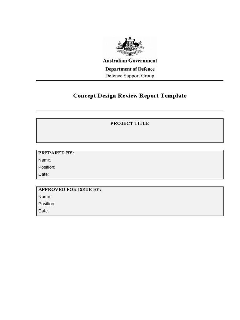 Concept Design Review Report Template: Project Title | PDF | Design | Door