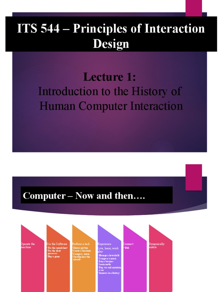 Introduction To The History of HCI | PDF | Spreadsheet | Digital Technology