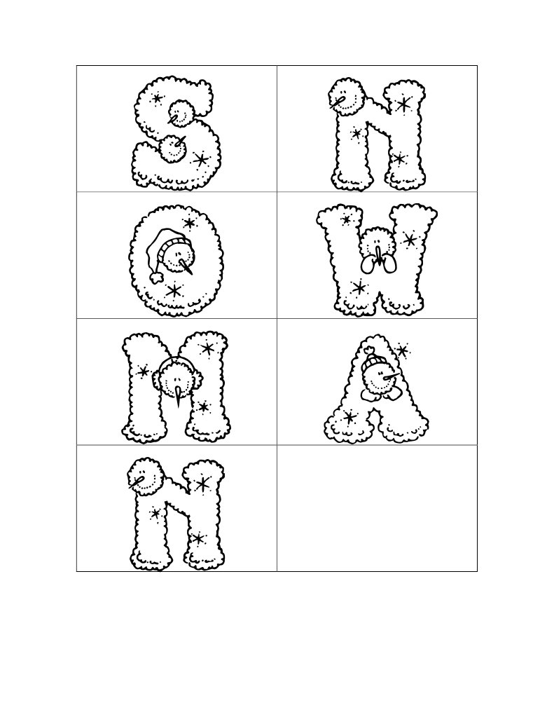 Snowman Making Words | PDF