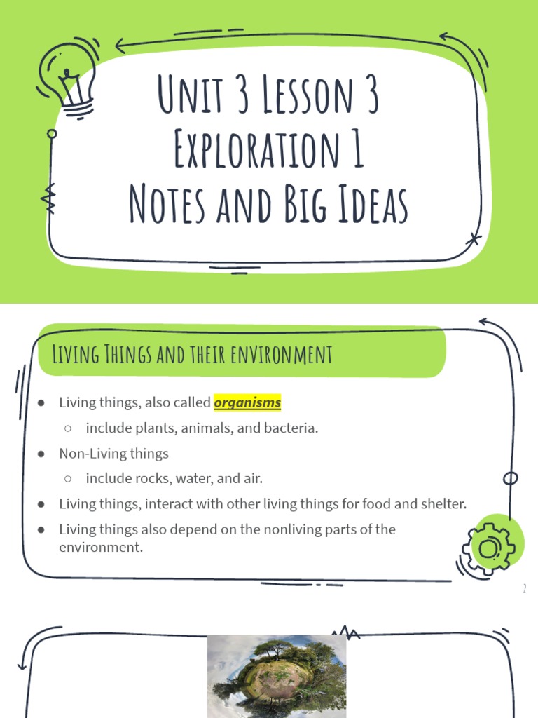 Notes Unit 3 Lesson 3 Exploration 1 | PDF