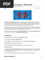 OSCE Checklist for Renal Examination | PDF | Kidney | Edema