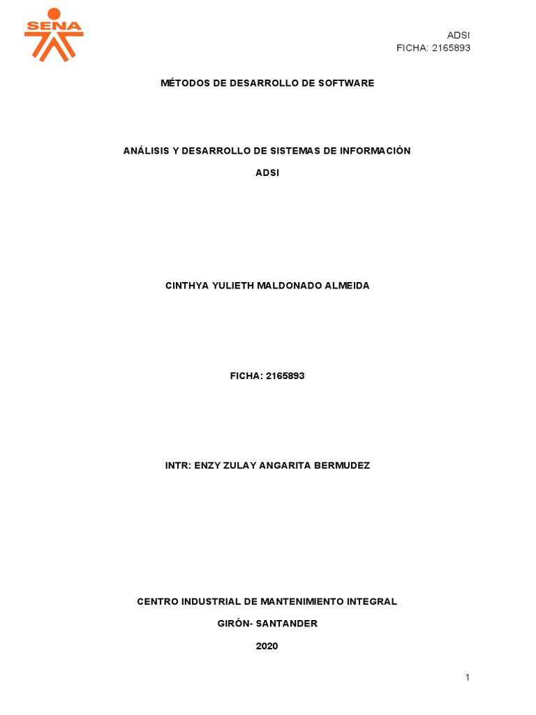 Métodos de Desarrollo de Software | PDF | Ingeniería de software | Software