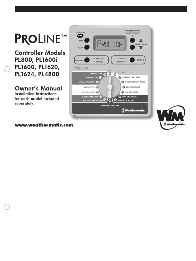 Controller Models PL800, PL1600i PL1600, PL1620, PL1624, PL4800 Owner's ...