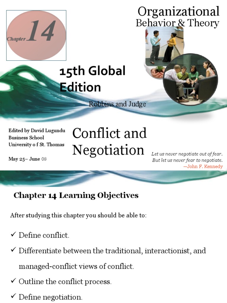 15th Global Edition: Conflict and Negotiation | PDF | Conflict (Process) | Bargaining