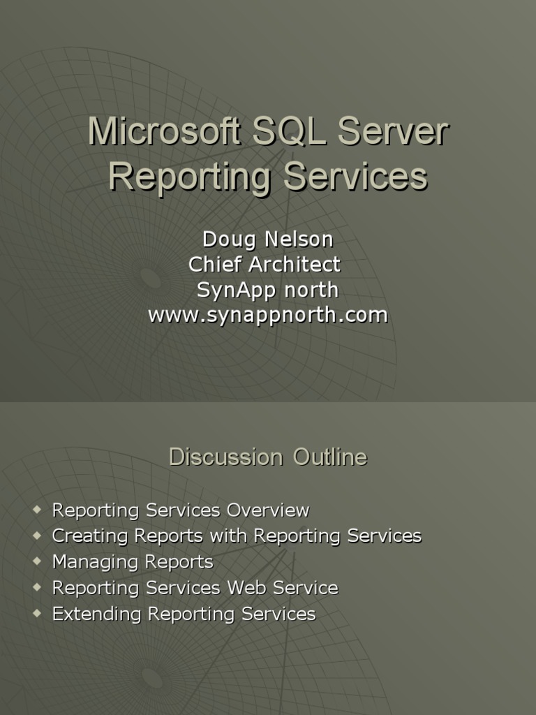Microsoft SQL Server Reporting Services | PDF | World Wide Web ...