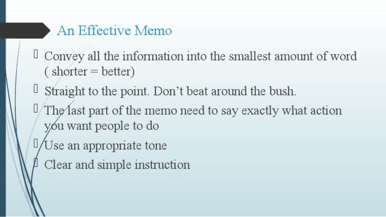 Effective Memo | PDF
