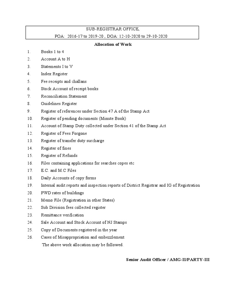 Work Allocation | PDF
