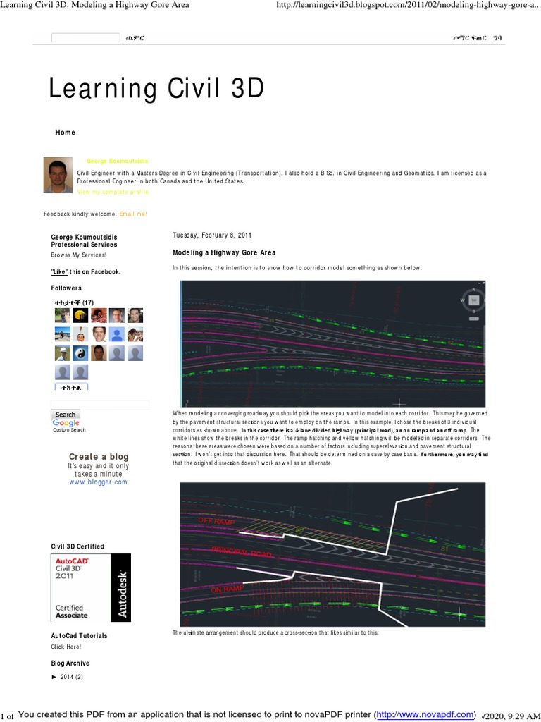 Modeling Highway Gore Areas in Civil 3D | PDF | Road Transport | Transport