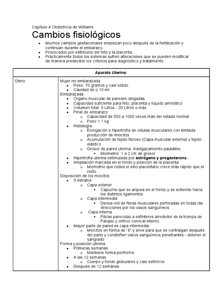 Capítulo 4 Obstetricia de Williams | PDF | Placenta | El embarazo
