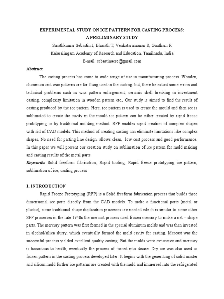 Design - and - Fabrication - of - Ice - Pattern - For - Casting ...