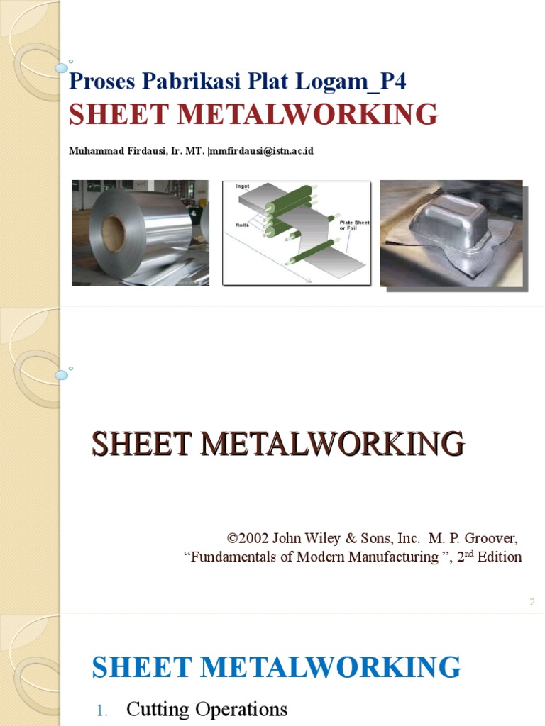 P4 - Sheet Metal Working | PDF