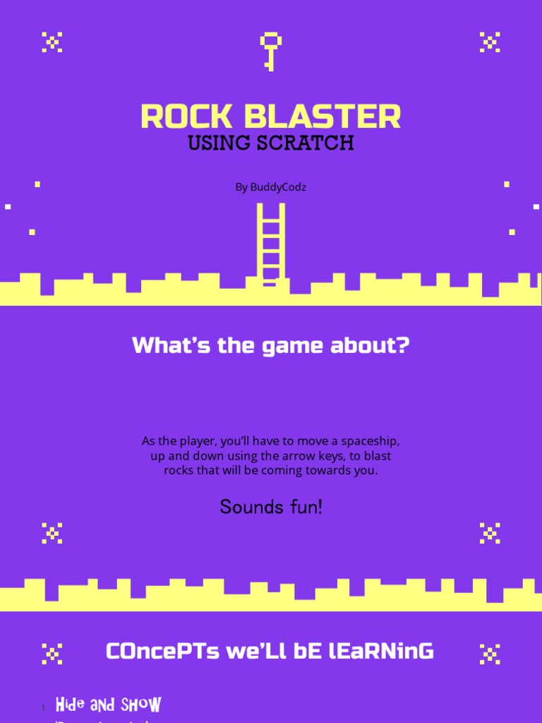 Rock Blaster Game in Scratch Guide | PDF | Control Flow | Icon (Computing)