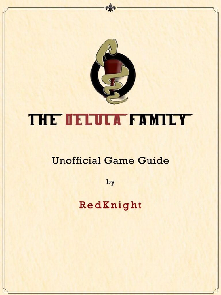 (The DeLuca Family) Unofficial Game Guide | PDF