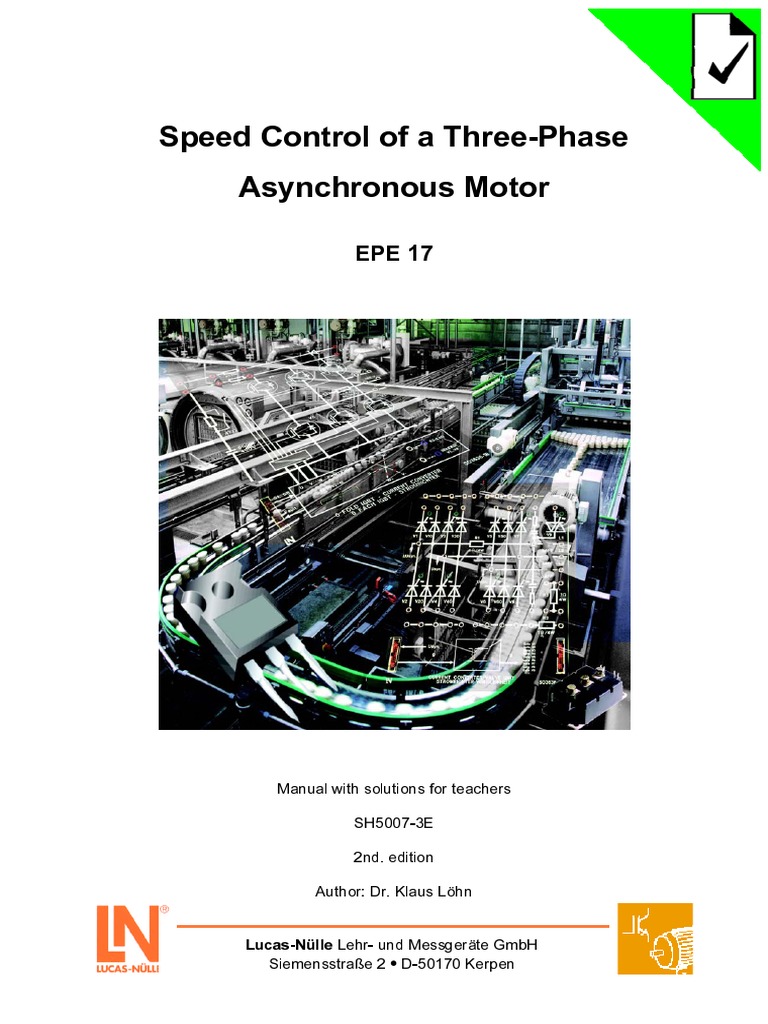 SH5007-3E - EPE17 - SpeedControl of 3-Phase Asynchronous Motor | PDF | Electric Motor ...