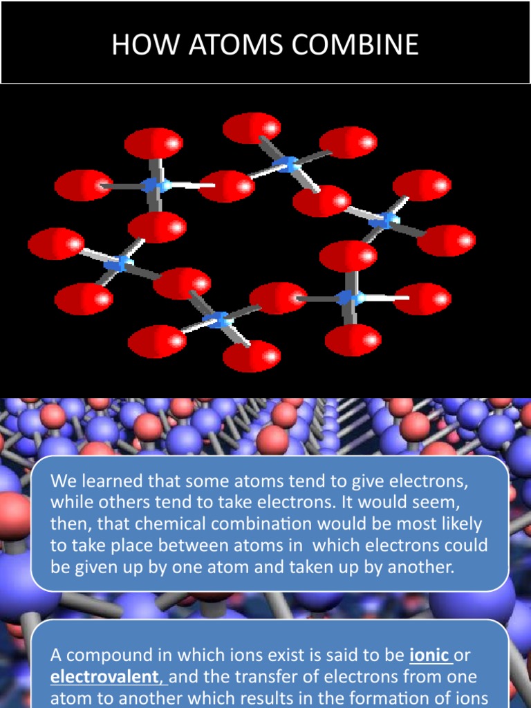 How Atoms Combine | PDF | Covalent Bond | Chemical Compounds