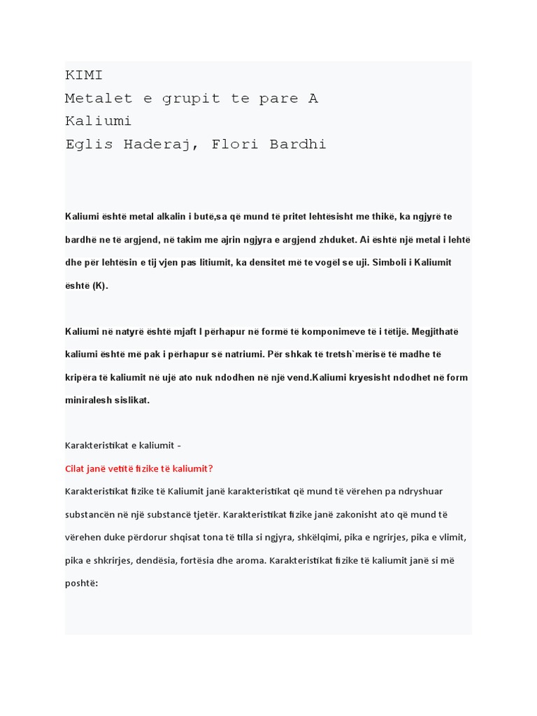 Kaliumi | PDF