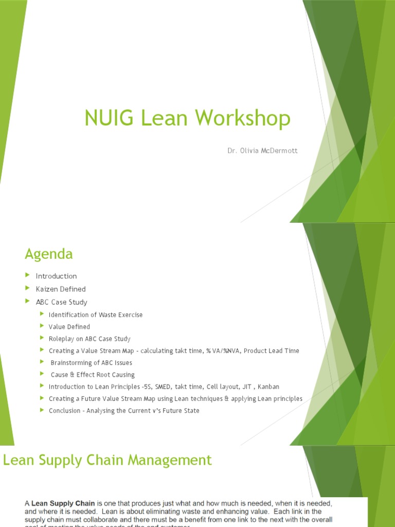 NUIG Lean Workshop (47575) | PDF | Supply Chain Management | Lean Manufacturing