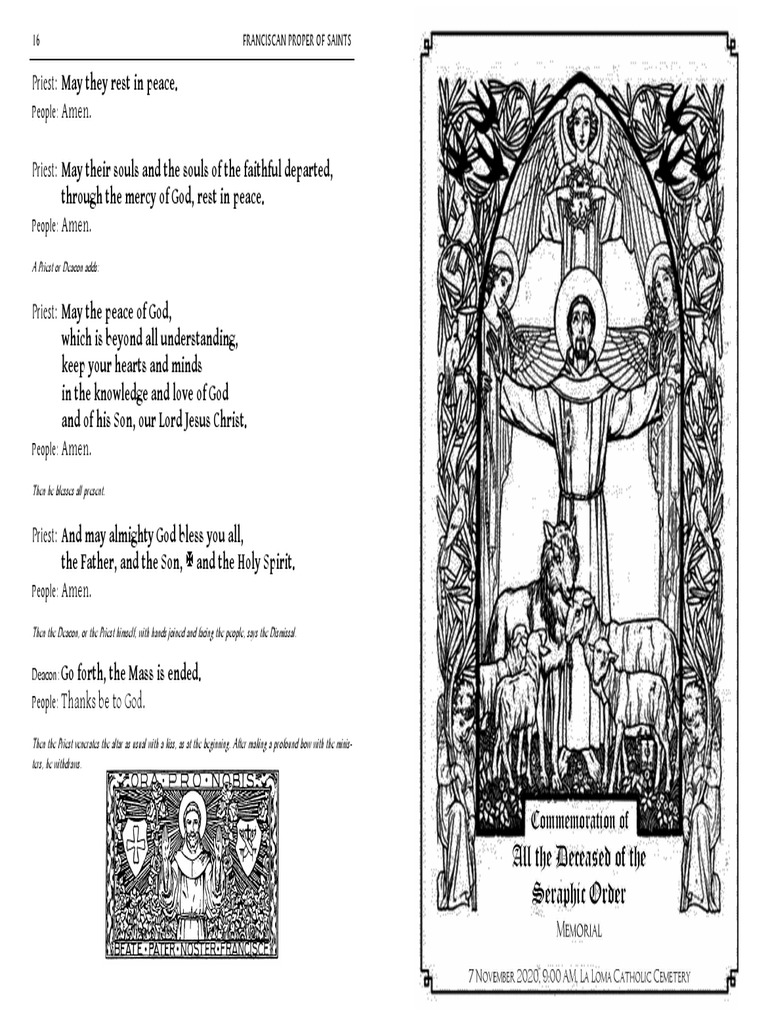 Commemoration of All The Deceased of The Seraphic Order - Booklet (Black) | PDF | Mercy ...