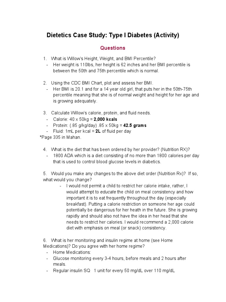 Clinical Case Studies Diabetes | PDF | Diabetes | Insulin
