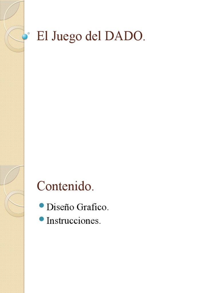 El Juego Del DADO | PDF | Informática y tecnología de la información | Ocio