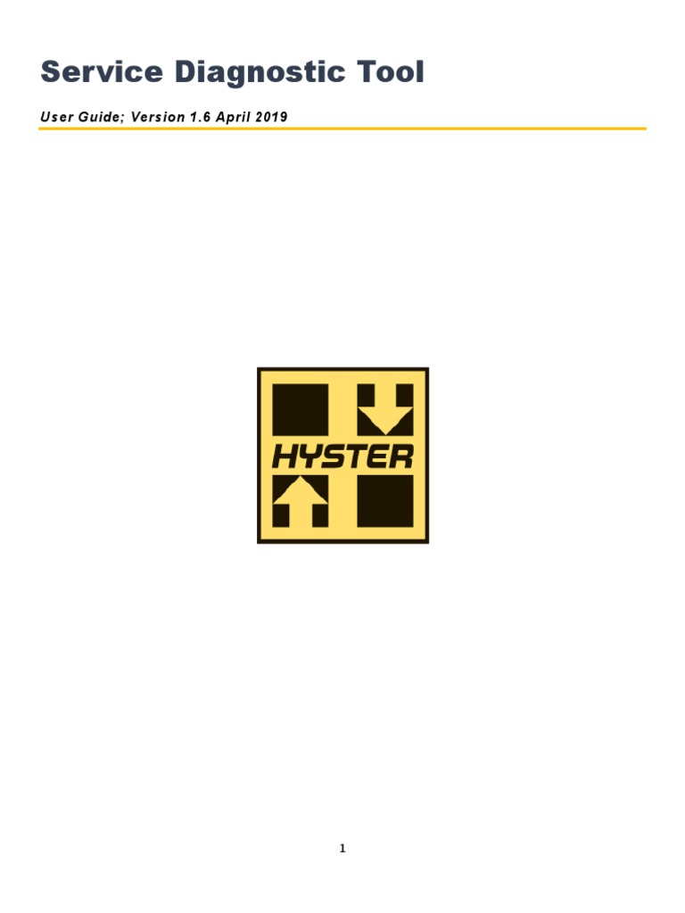 HYSTER Service Diagnostic Tool v1.6 - Installation and Use Guide-EN ...