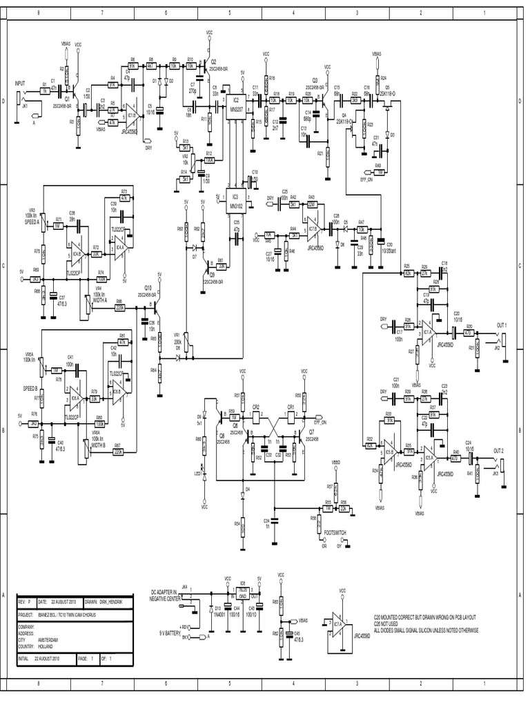 Ibanez BCL TC10 Schematic PDF | PDF