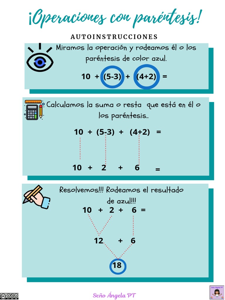 Operaciones Con Paréntesis Autoinstrucciones | PDF
