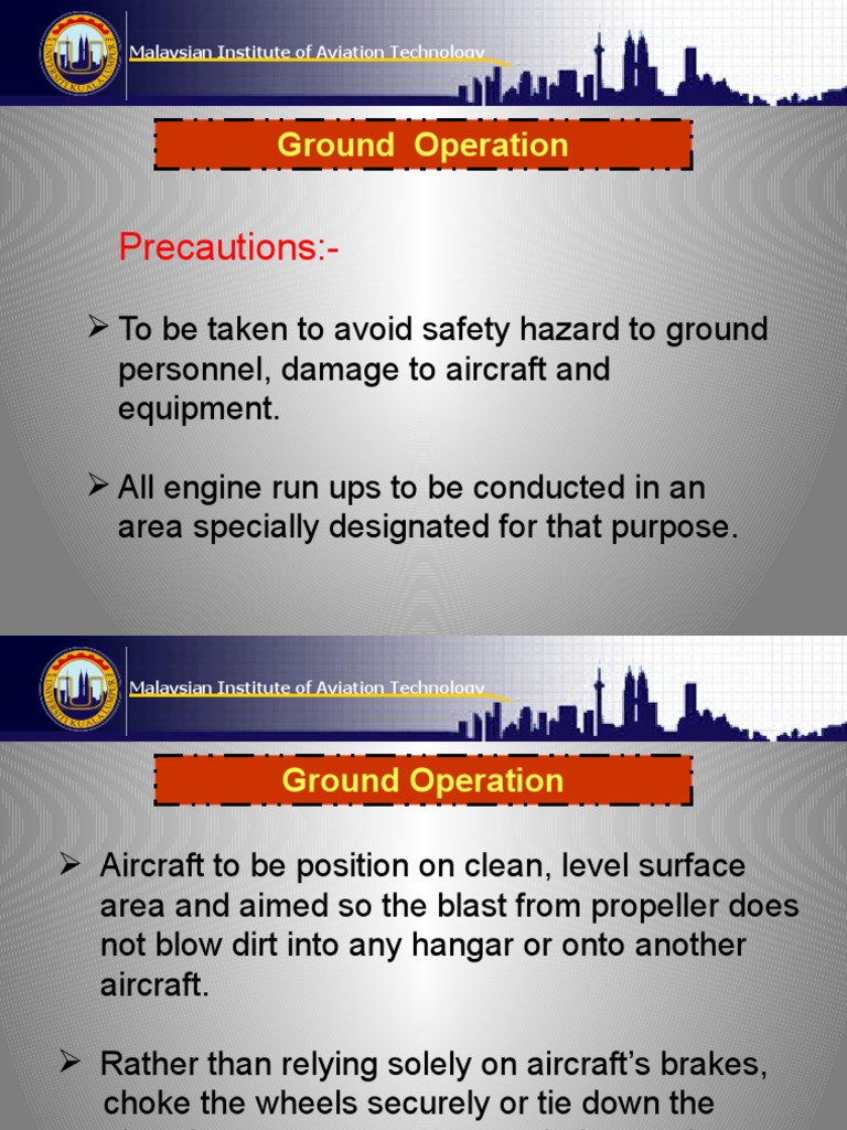 Ground Operations and Engine Procedures for Aircraft Maintenance at the ...