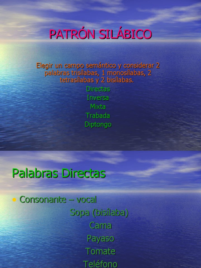 Patrón Silábico | PDF