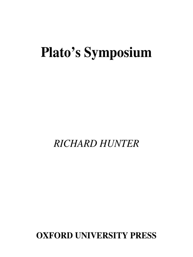 Hunter Richard Platos - Symposium Eng | PDF | Symposium (Plato) | Symposium