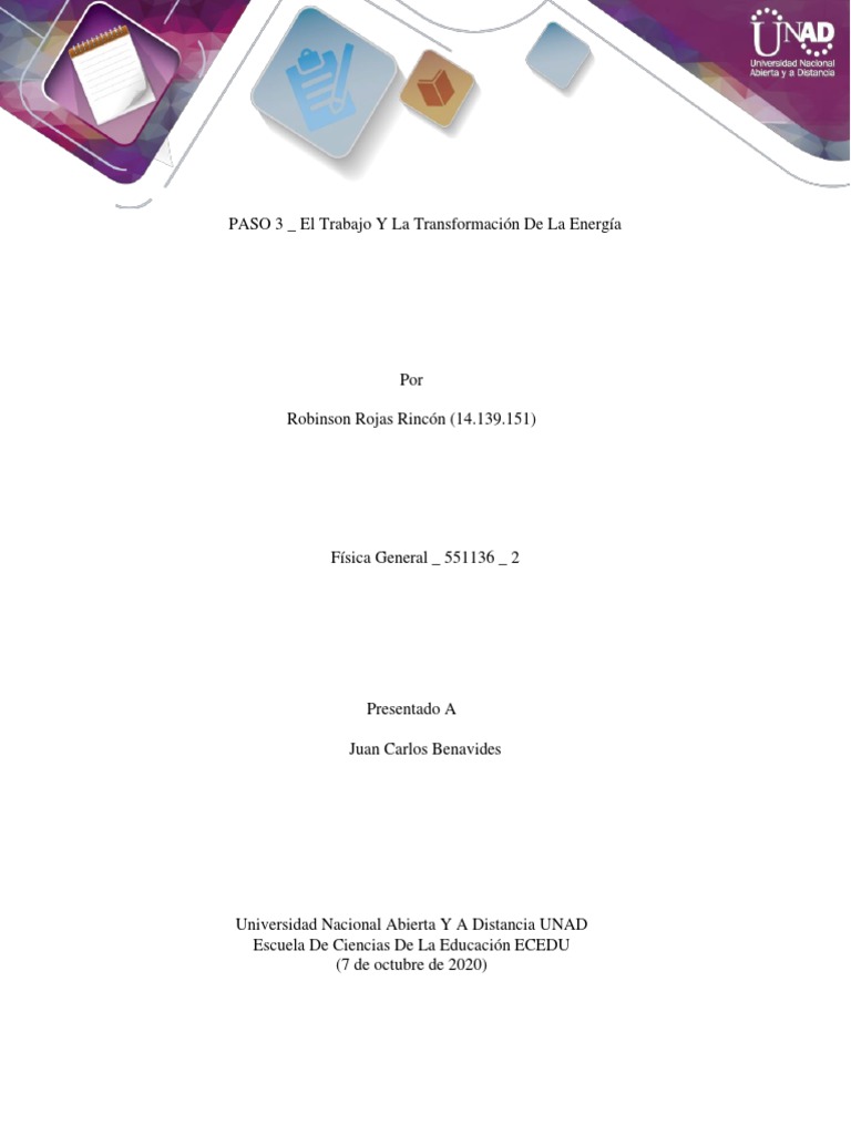 PASO 3 - 551136 - 2 - Robinson Rojas PDF | PDF | Ciencias fisicas ...