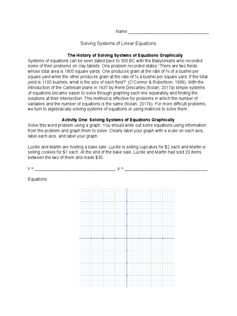 Solving Systems of Linear Equations | PDF | Matrix (Mathematics ...