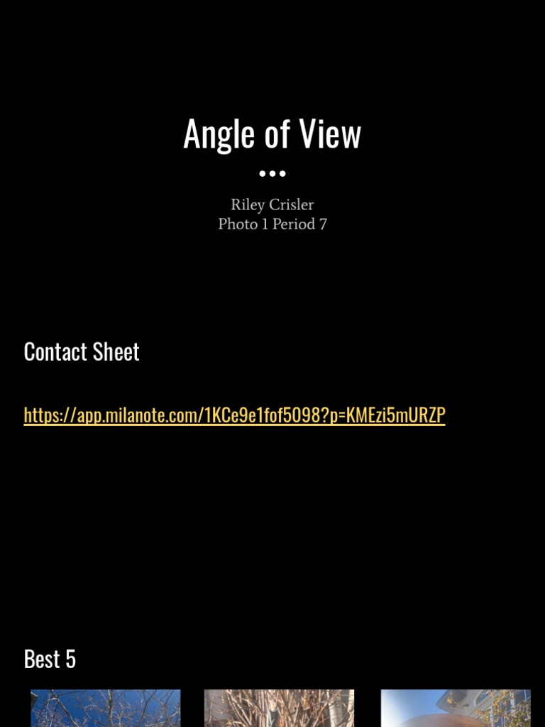 5 - Angle of View | PDF