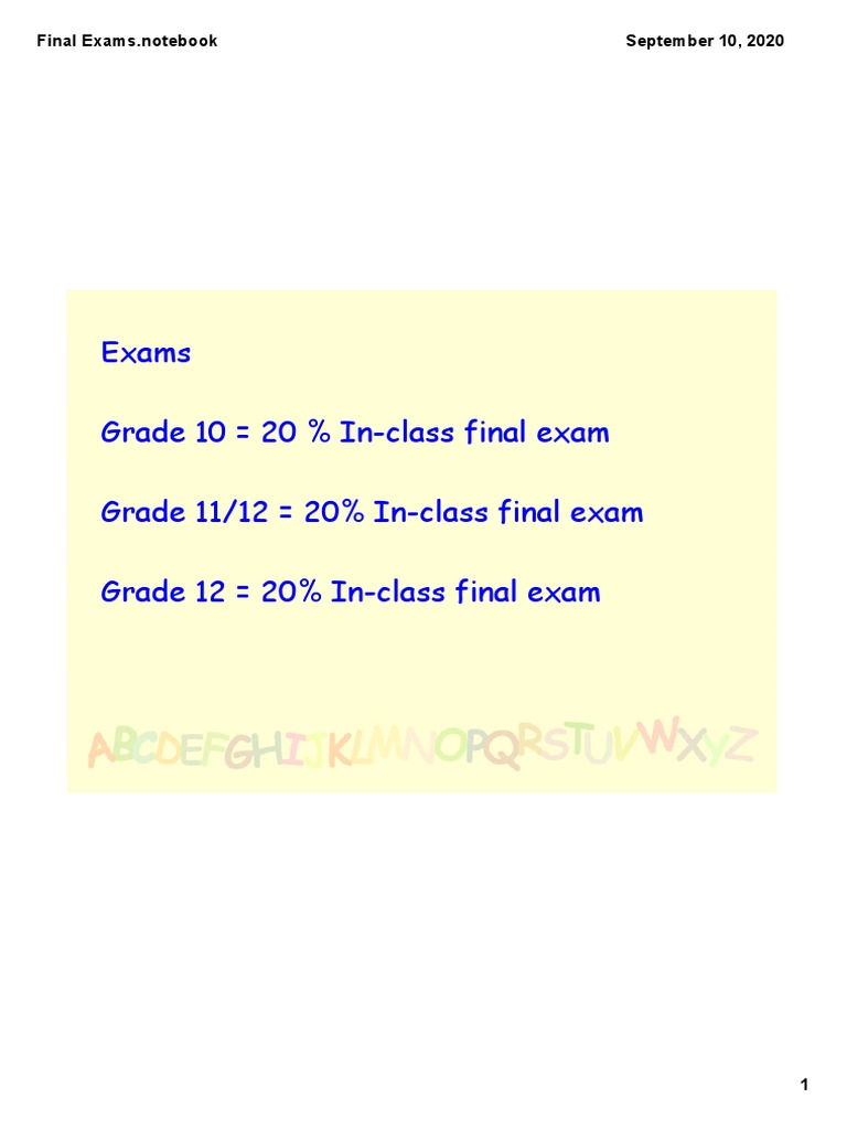 Final Exams | PDF