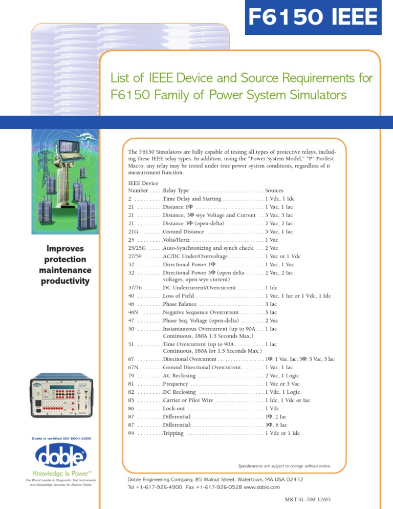 F6150 Ieee | Download Free PDF | Relay | Electrical Components