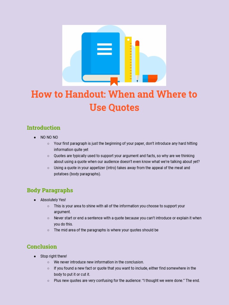 How To Handout 1 | PDF