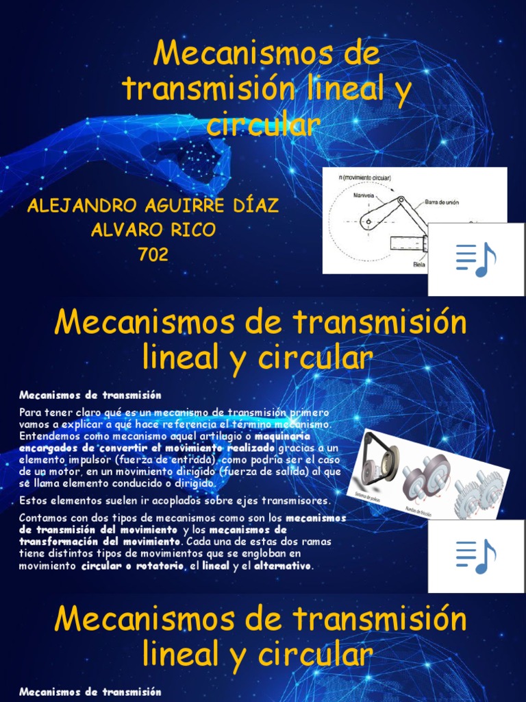 Mecanismos de Transmisión Lineal y Circular | PDF