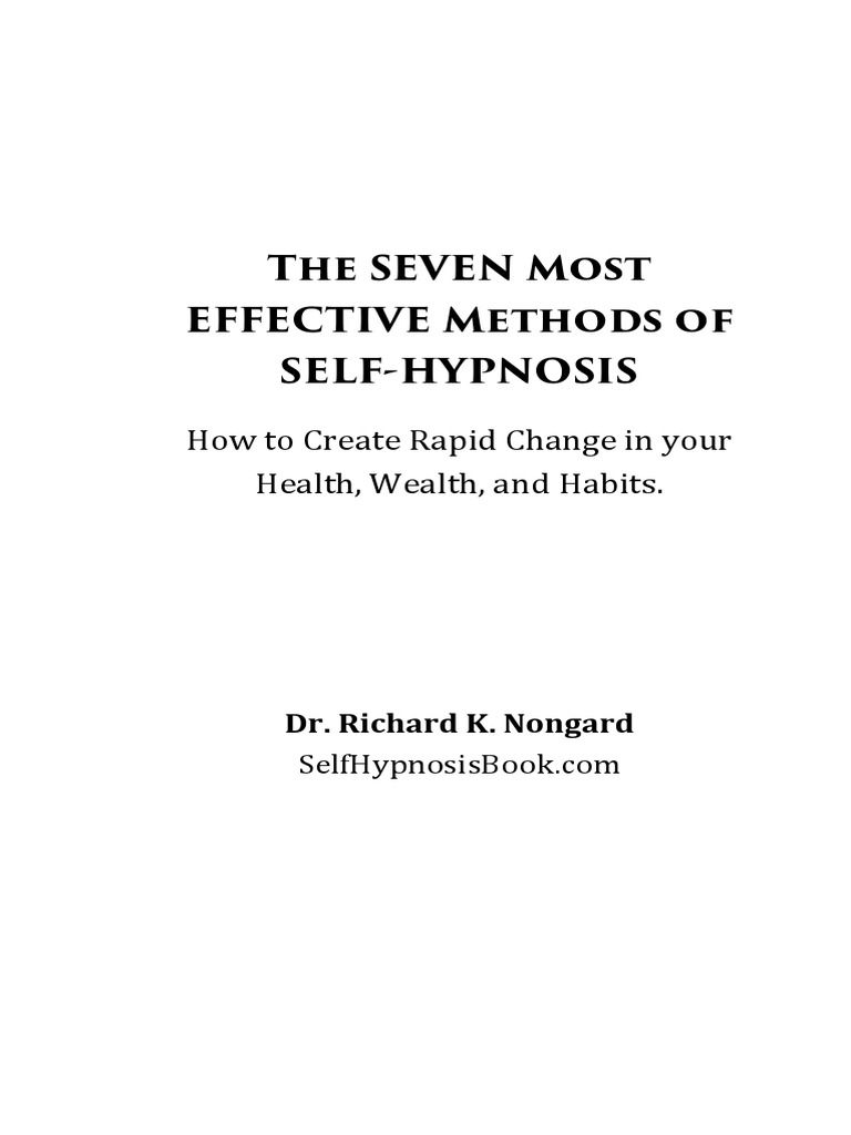 Final Self Hypnosis Paperback For Print | PDF | Hypnosis | Hypnotherapy