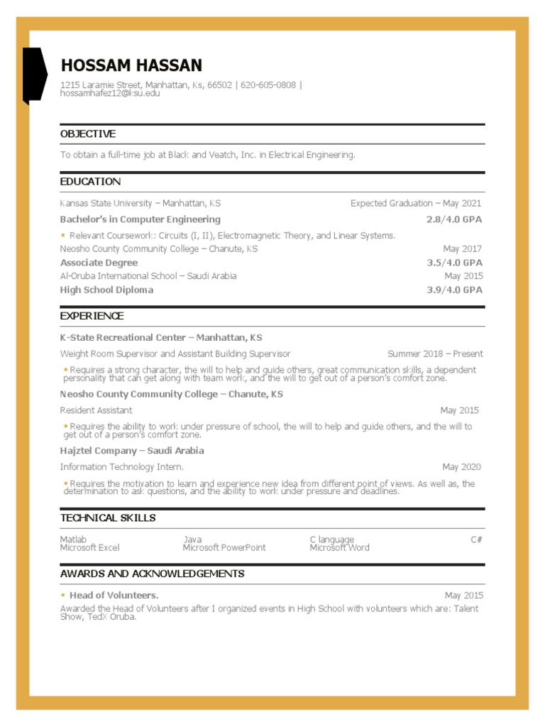 Hossam Resume | PDF