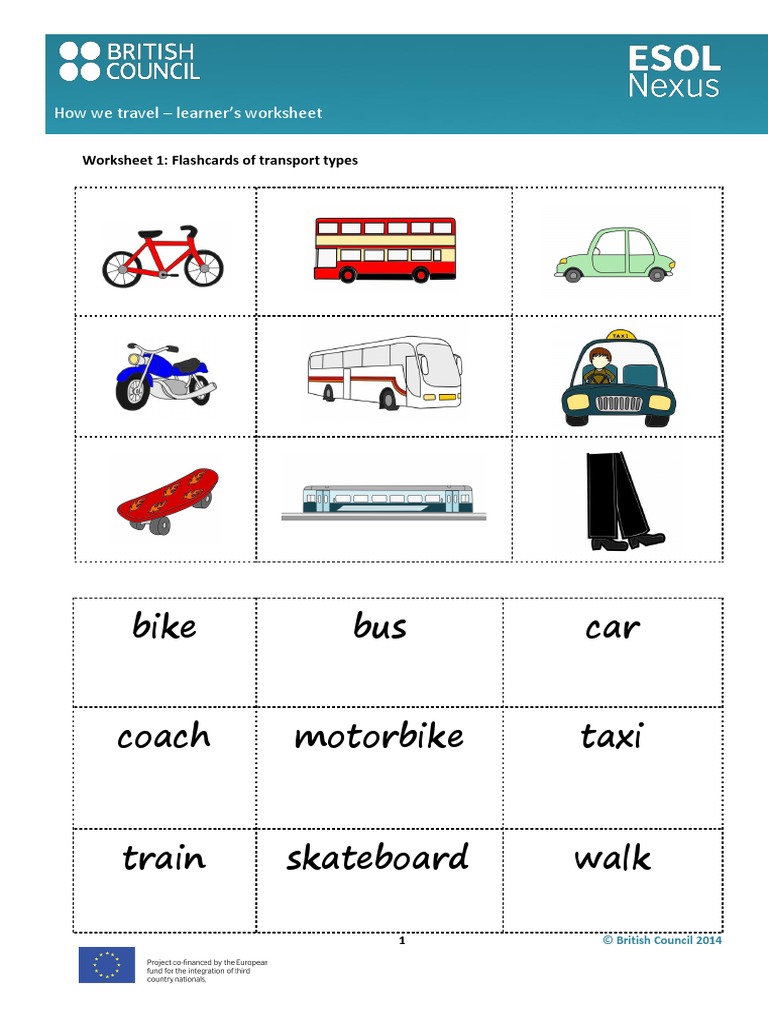 Bike Bus Car Coach Motorbike Taxi Train Skateboard Walk: How We Travel ...